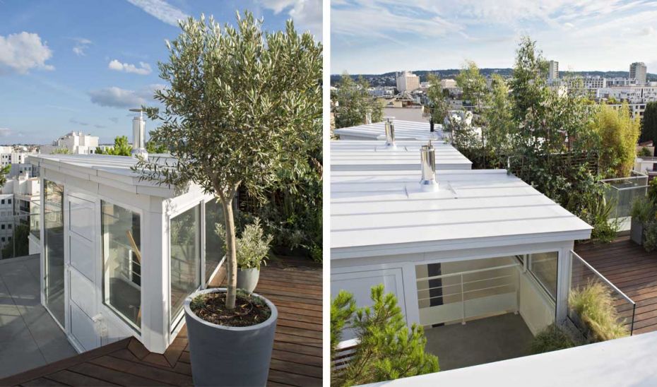 4 maisons construites sur un toit d'immeuble - Vincent Eschalier - 18h39.fr