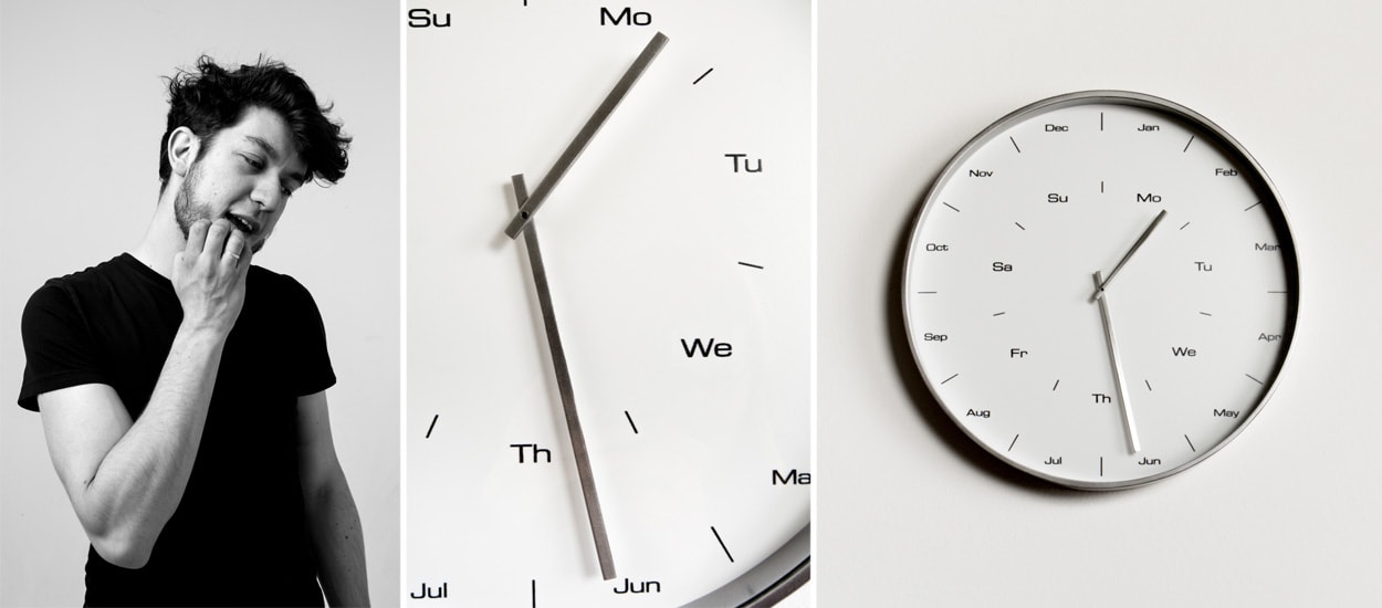 L horloge design de Pierre-Emmanuel Vandeputte donne le mois et la semaine