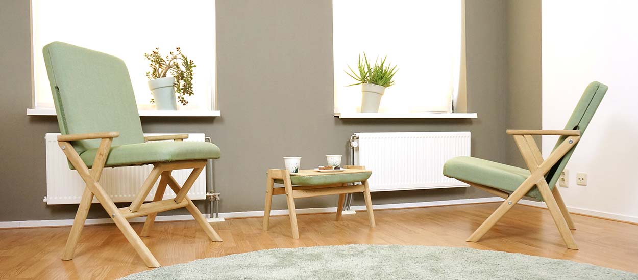 Ce fauteuil modulable se transforme en chaise - Studio Lorier - 18h39.fr