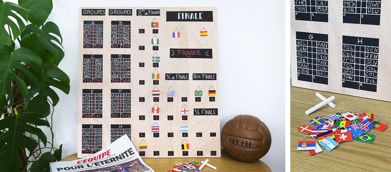 DIY : un tableau de match en bois pour suivre la Coupe du monde