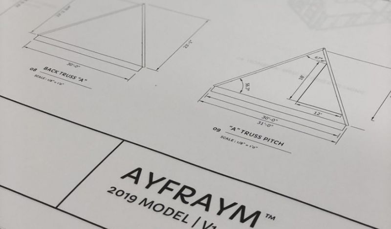 Plan d'architecte à 1730 € pour construire une maison triangulaire