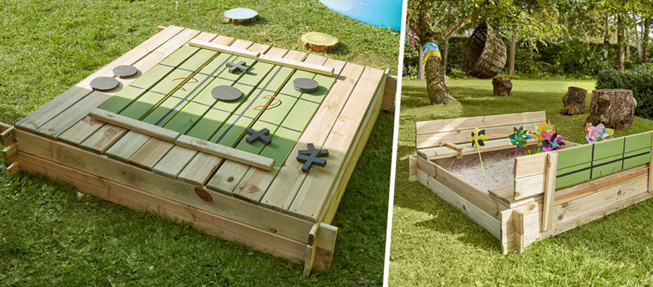 Tuto : Réalisez un jeu de Morpion géant avec le couvercle d’un bac à sable