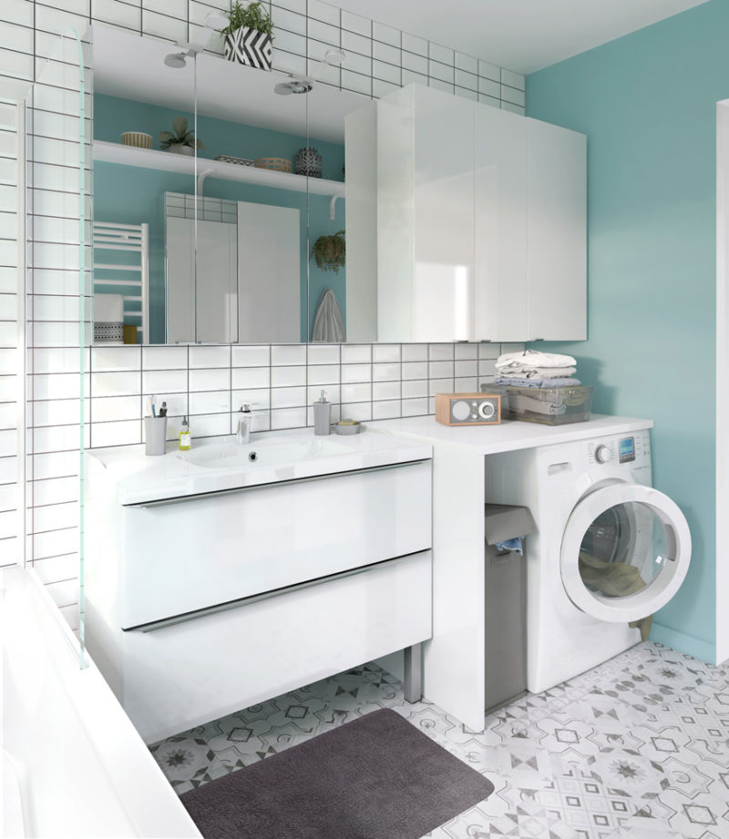 Comment aménager un coin buanderie dans la salle de bains