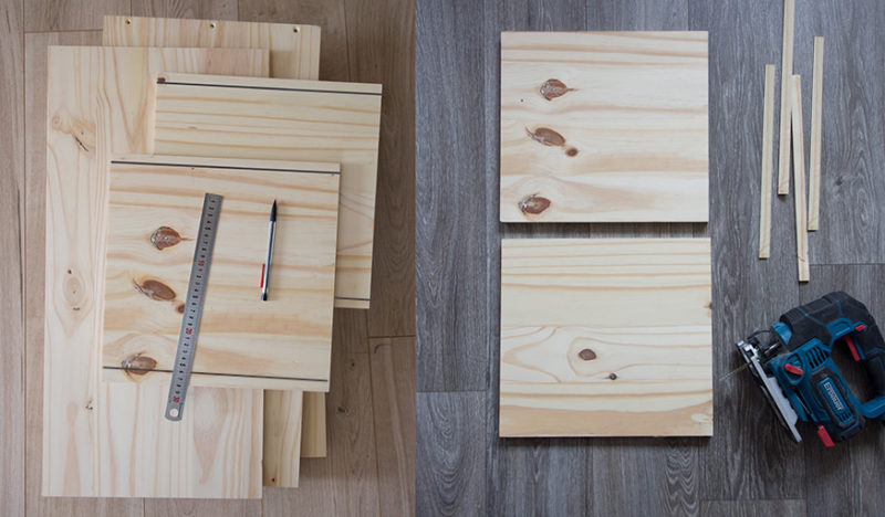DIY : Comment transformer des étagères cubes en meuble vitrine pop